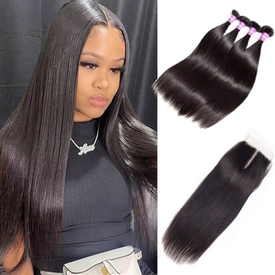 4 Bundles With Closure | Recool Hair