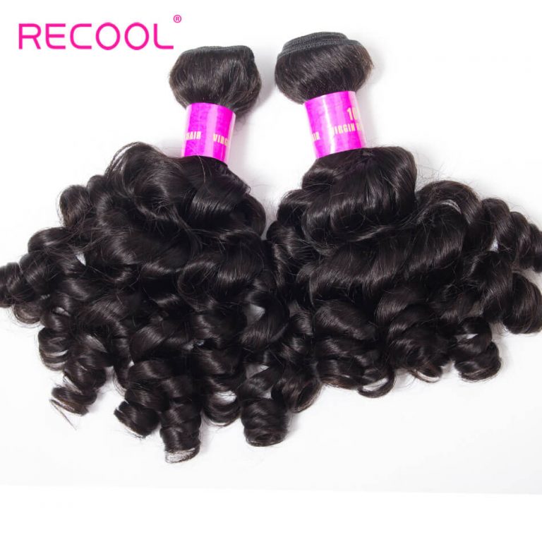 Bouncy Curly Hair Bundles 4 PCS Human Hair Weave|Recool Hair