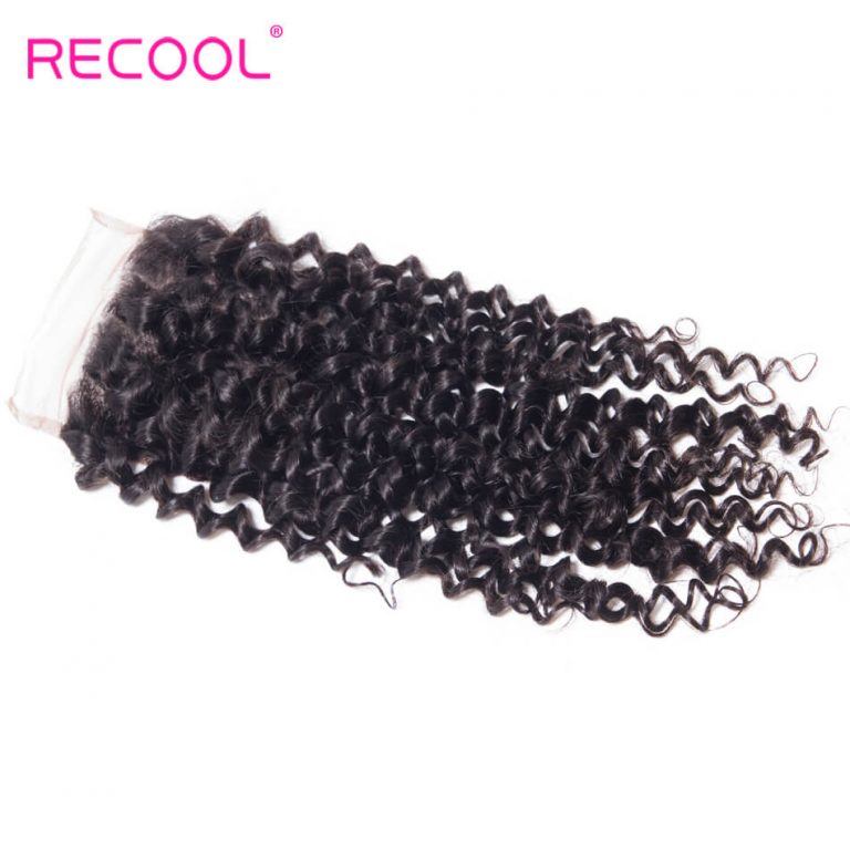 Indian Curly Hair 4 Bundles With Closure | Recool Hair