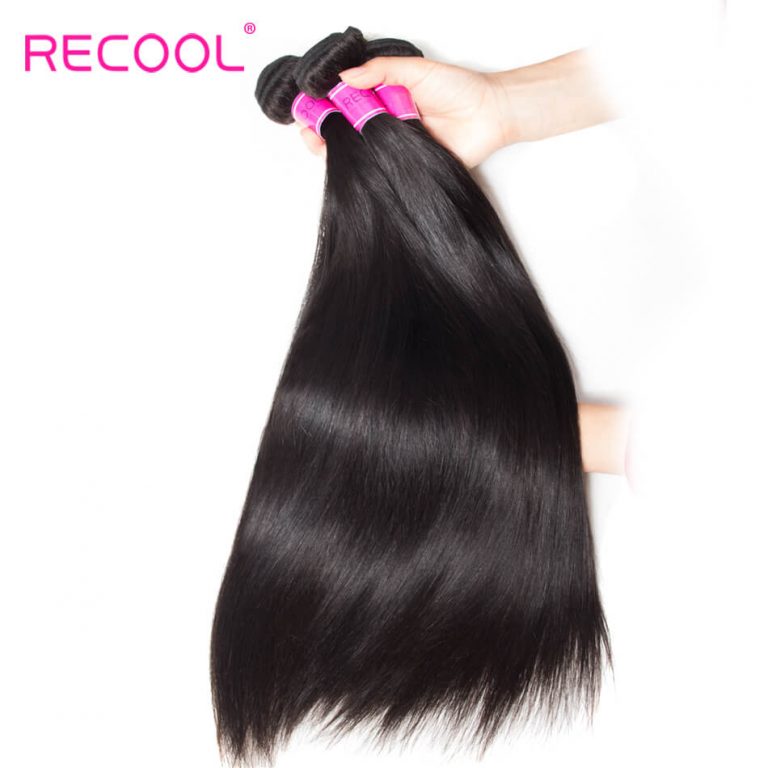 Peruvian Straight 3 Bundles With Frontal | Recool Hair