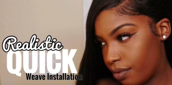 How To Do A Quick Malaysian Straight Weave Installation With My Leave ...