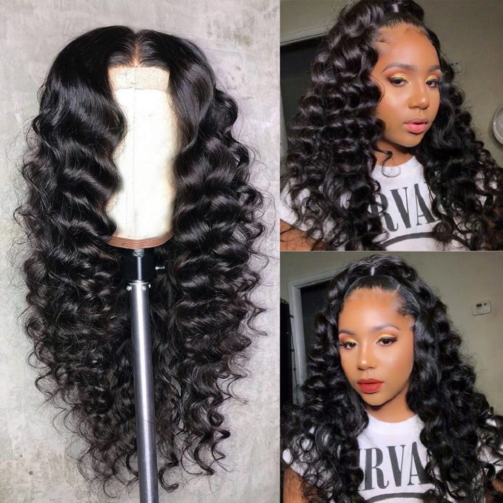 99J Burgundy Deep Wave 5x5 13x4 Curly Lace Wig | Recool Hair