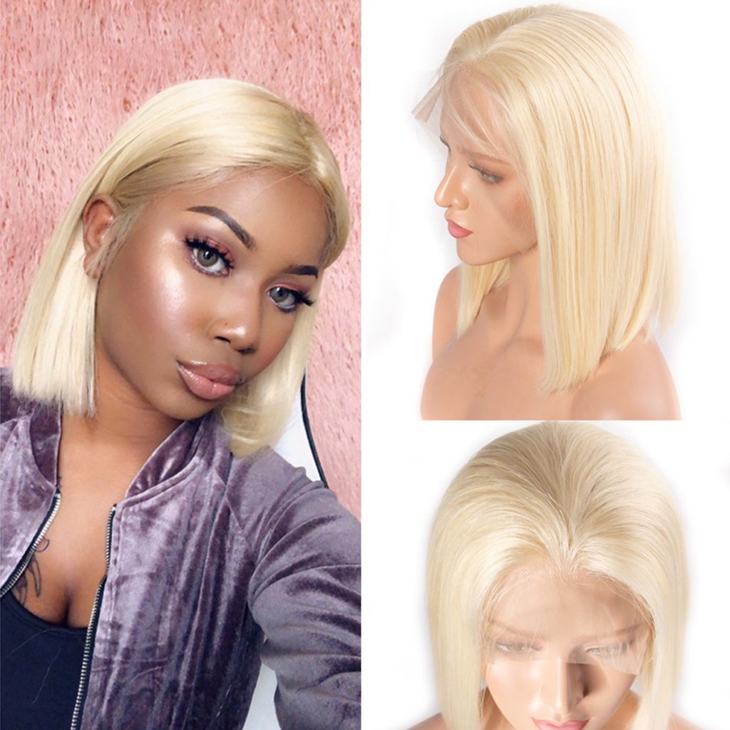 613 Blonde Straight 13x6 Lace Front Bob Wigs | Recool Hair