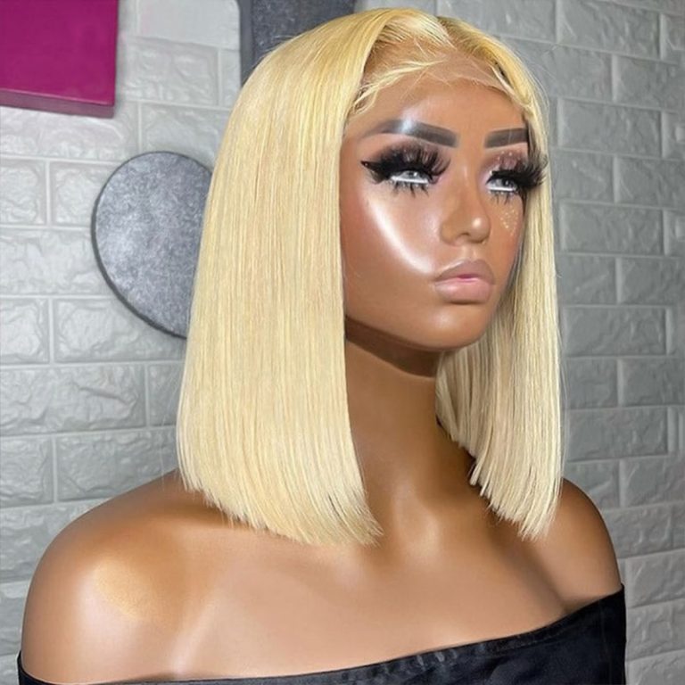 613 Blonde Straight 13x6 Lace Front Bob Wigs | Recool Hair