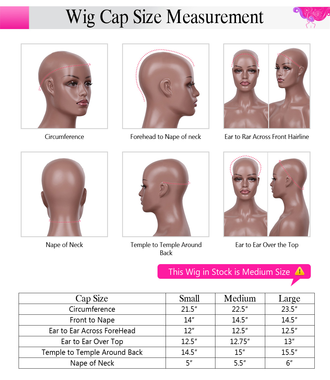 How to measure lace front wig size ? | Recool Hair