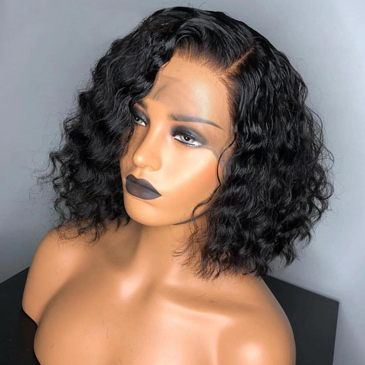 Water Wave Bob Wig 13 4 Lace Front Wigs 180 Density Recool Hair Free