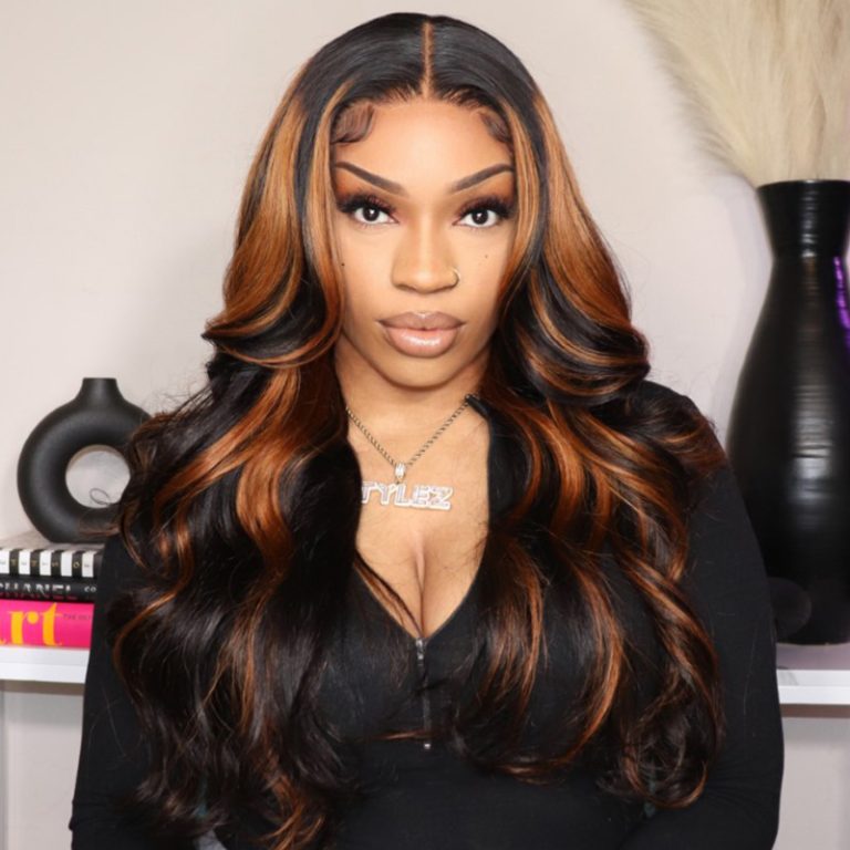 Highlight Body Wave Wig 13x4 Lace Front Wig | Recool Hair
