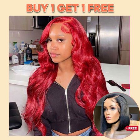 Red Body Wave 13x4 HD Lace Wig | Recool Hair