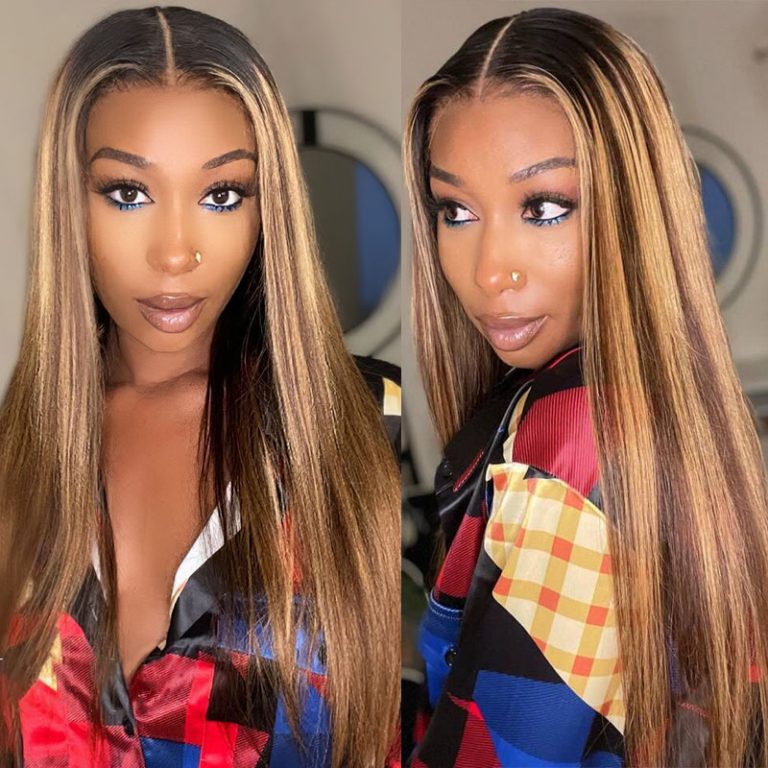 Ombre Highlight Straight Hair 13x4 HD Lace Wig | Recool Hair