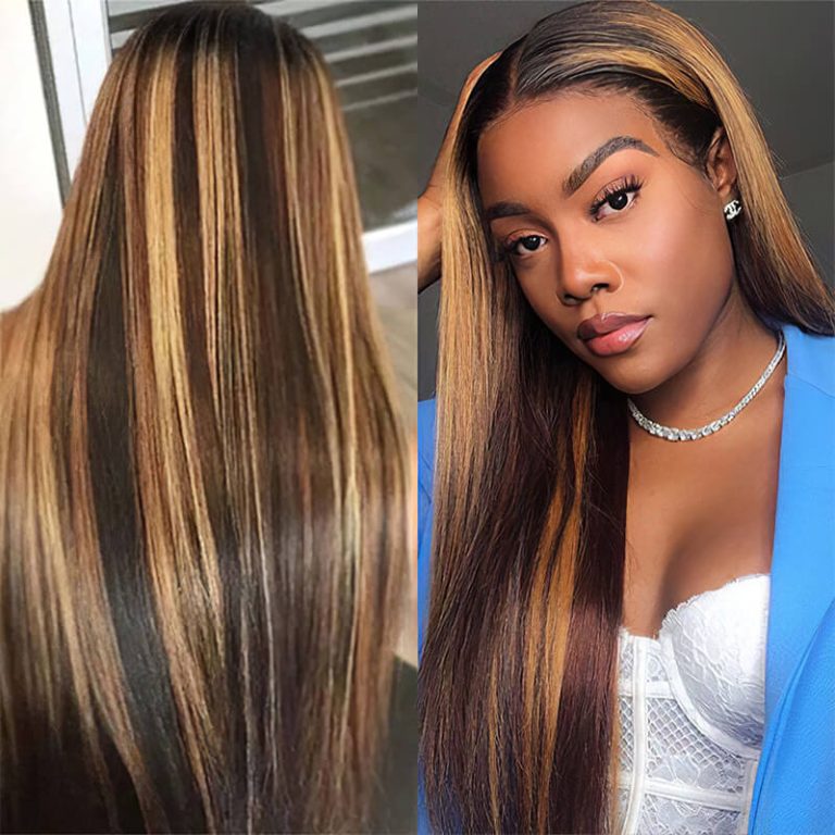 Ombre Highlight Straight Hair 13x4 HD Lace Wig | Recool Hair