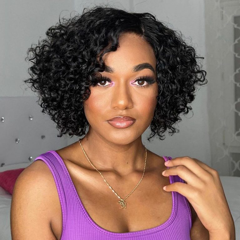 Trendy Short Cut Curly HD Lace Glueless Wig | Recool Hair